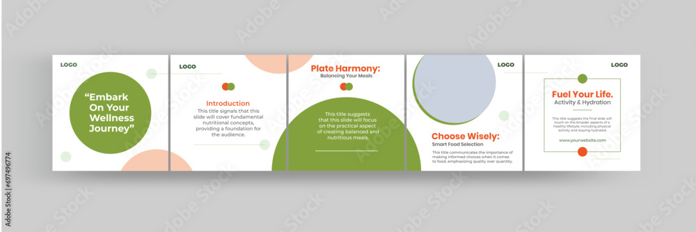 How to social media carousel template, healthy and diet Instagram ...