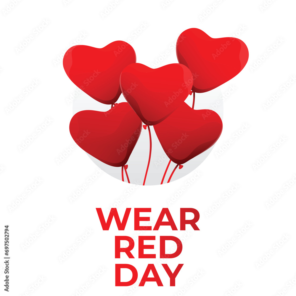 Flyers honoring National Wear Red Day or promoting associated events ...