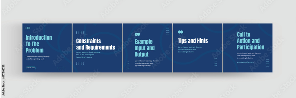 How to Instagram social media carousel template, programming and coding ...