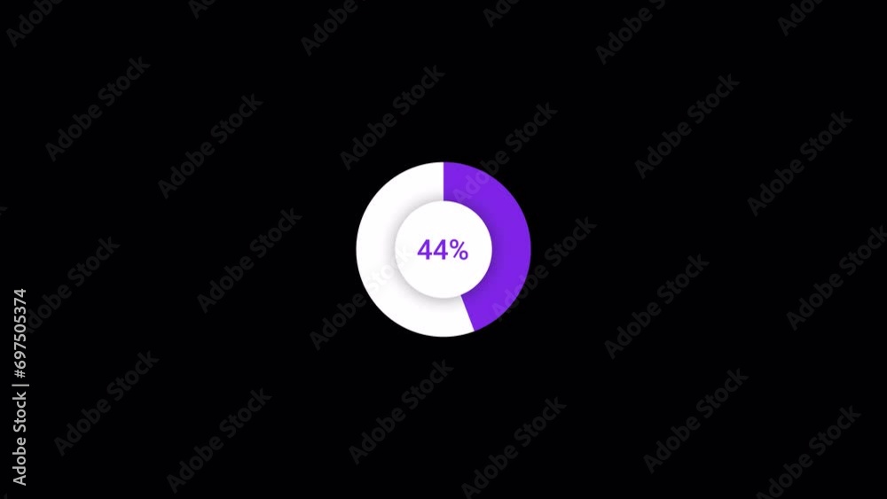 Infographic circle progress animation 0% to 100%, Loading circle ...