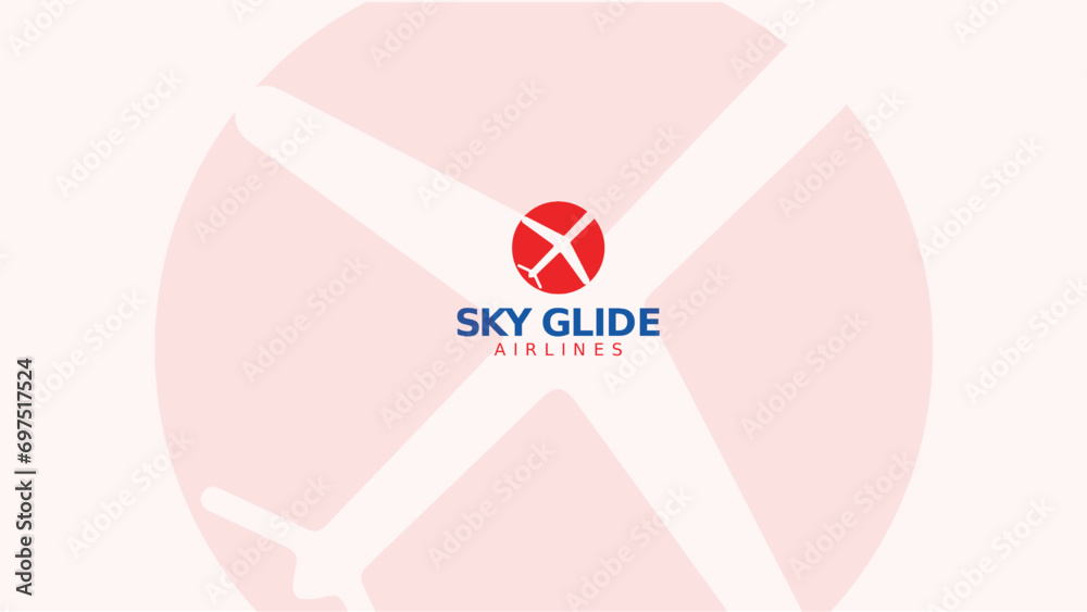 Sky Glide airplane logo, Travel Logo, Airline company logo, Airplane ...