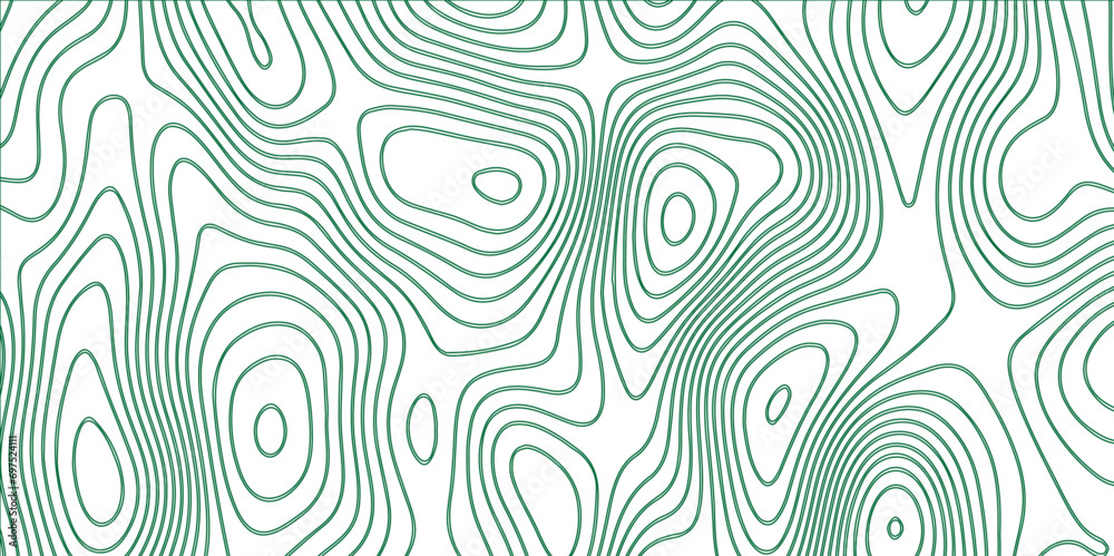 Abstract Topographic Map in Contour white and green background design ...