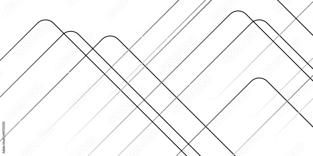 Abstract grey lines on white background with luxury shapes architecture ...