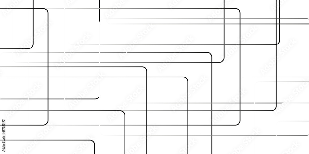 Abstract grey lines on white background with luxury shapes architecture ...