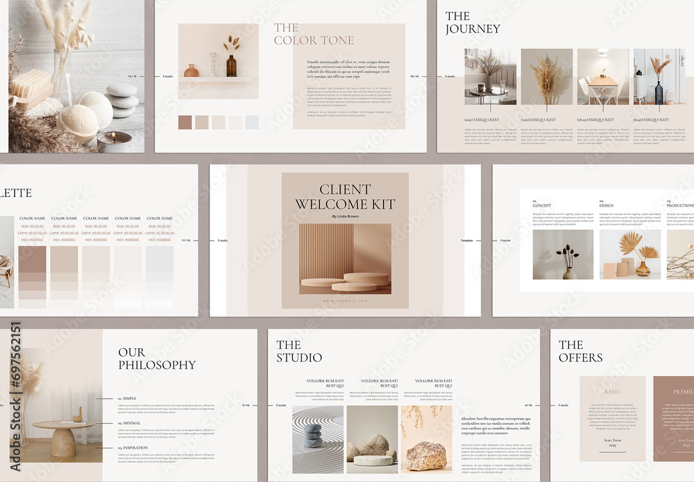 Client Welcome Guide Presentation Template Stock Template | Adobe Stock