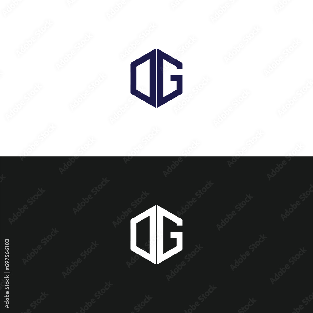 OG logo. O G design. White OG letter. OG, O G letter logo design ...