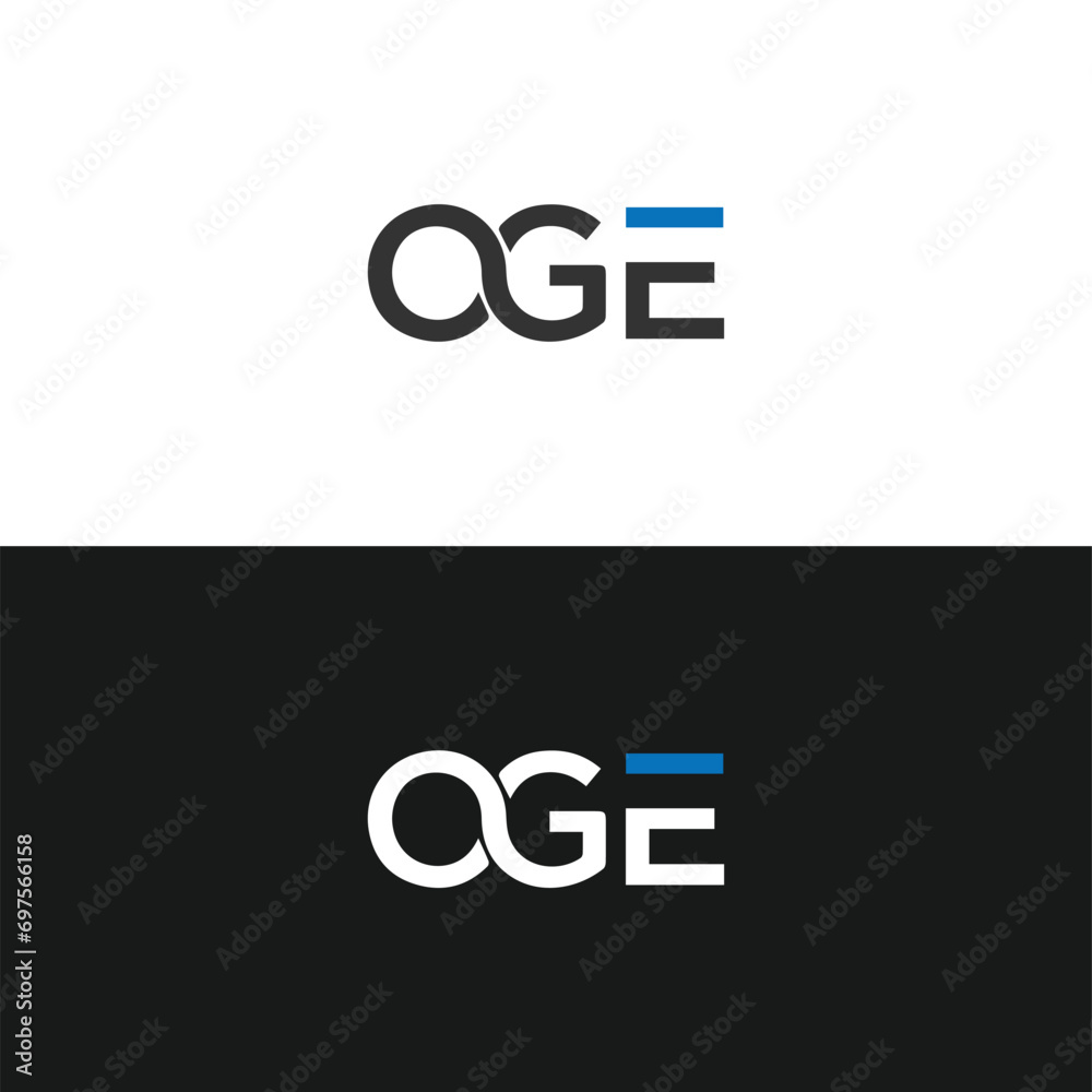 OGE logo. O G E design. White OGE letter. OGE, O G E letter logo design ...