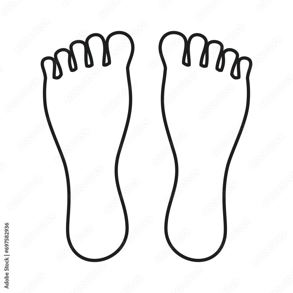 sole of foot(human body parts series) Stock Vector | Adobe Stock