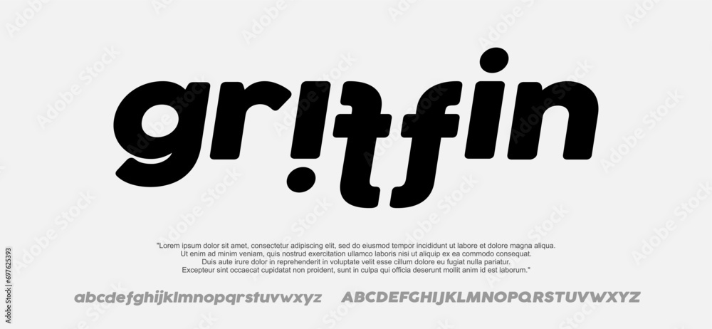 Modern Bold Heavy Font. Typography urban style alphabet fonts for ...