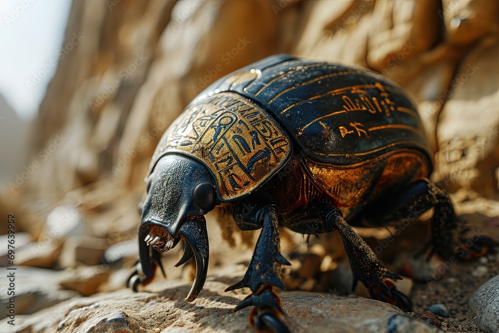 Khepri: The Celestial Scarab A dung beetle that rolls the sun across ...