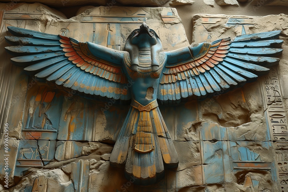 Ra: The Celestial Falcon The divine sun god, Ra soars across the sky ...