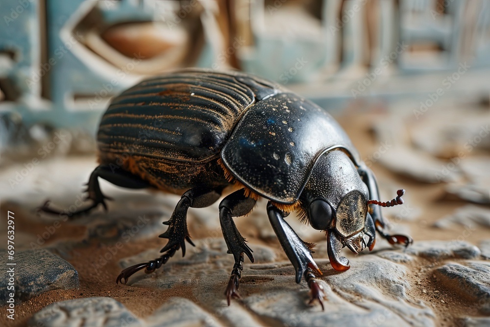 Khepri: The Celestial Scarab A dung beetle that rolls the sun across ...