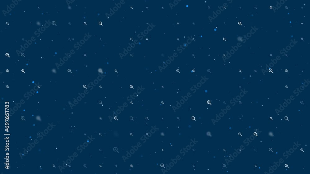 Template animation of evenly spaced zoom in symbols of different sizes ...