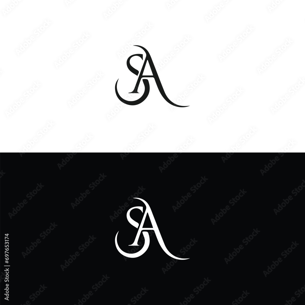 AS logo. A S design. White AS letter. AS, A S letter logo design ...