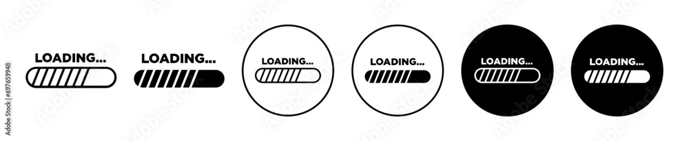 website load bar icon. file transfer or internet loading or buffering ...
