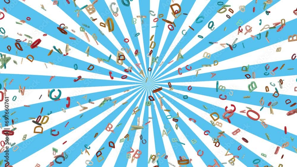 3d Letters Falling Animation. Alphabet English Letters Falling ...