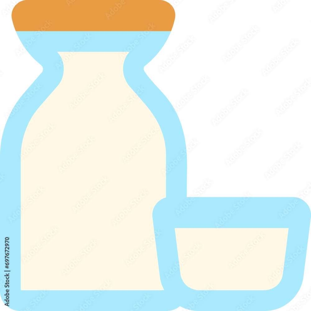 vectorized milk bottle, milk bottle sticker, vector sticker, emoji ...