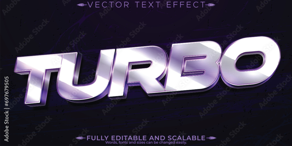 Turbo text effect, editable speed and race customizable font style ...