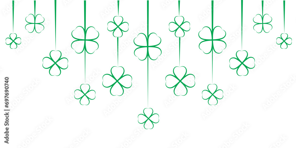 Continuous line drawing of Irish Happy Saint Patrick's Day celebration ...