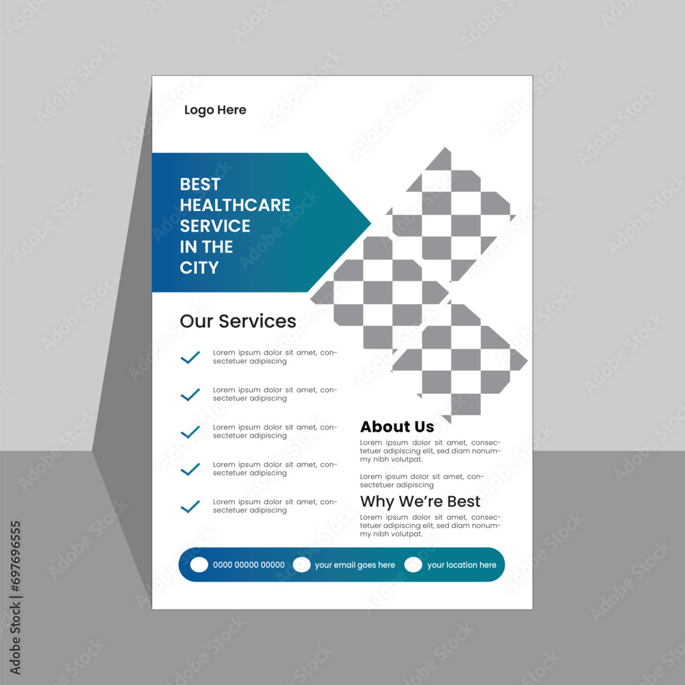 Professional Medical Flyer Layout Layout template, brochure background ...