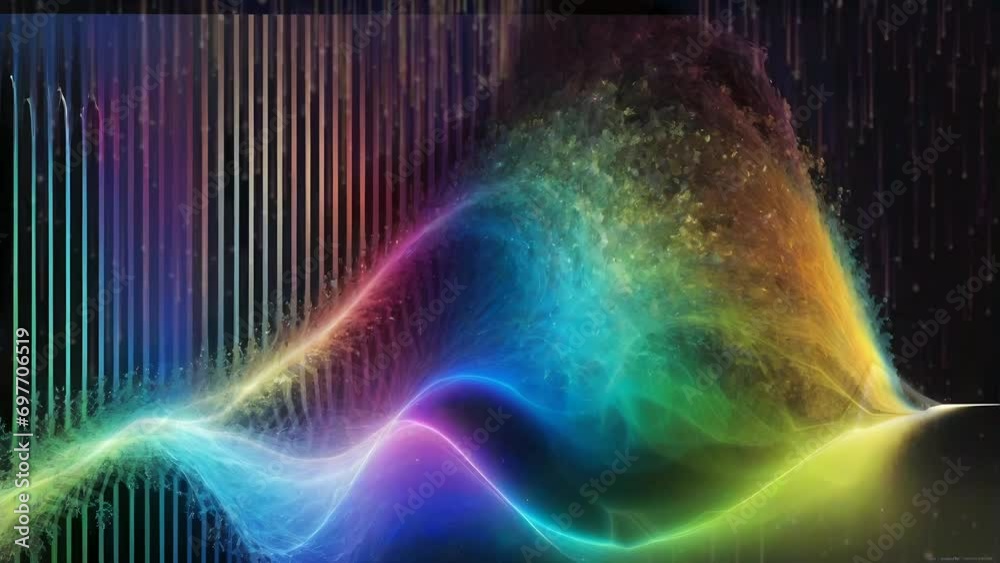 abstract rainbow wave background, Seamless Animation Video Background ...