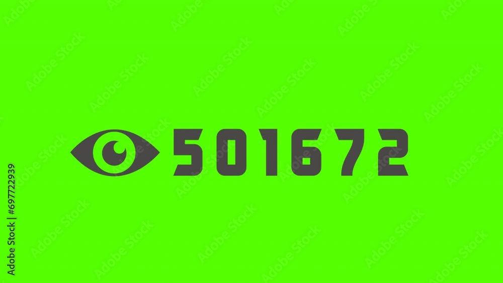 Video Views Count green screen animation. High Reach View count rise ...