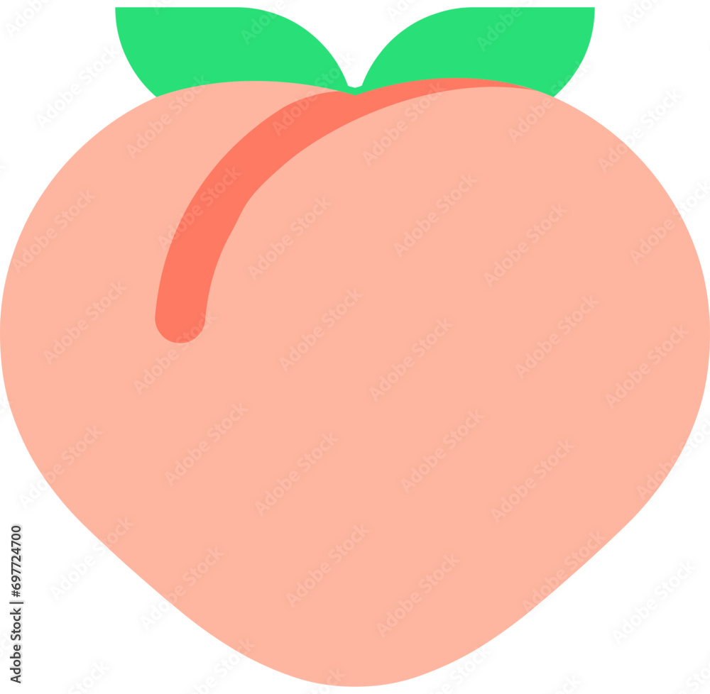 Peach Vector Sticker Peach Vector Emoji Peach Vector Design Stock Vector Adobe Stock