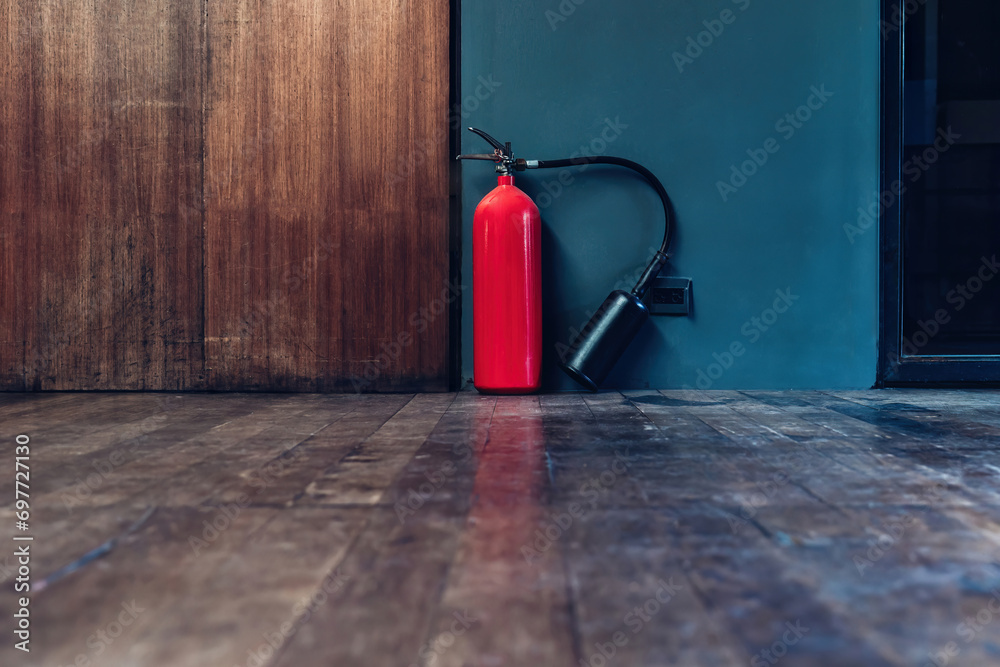 Fire extinguisher in the operating department . Install a fire ...
