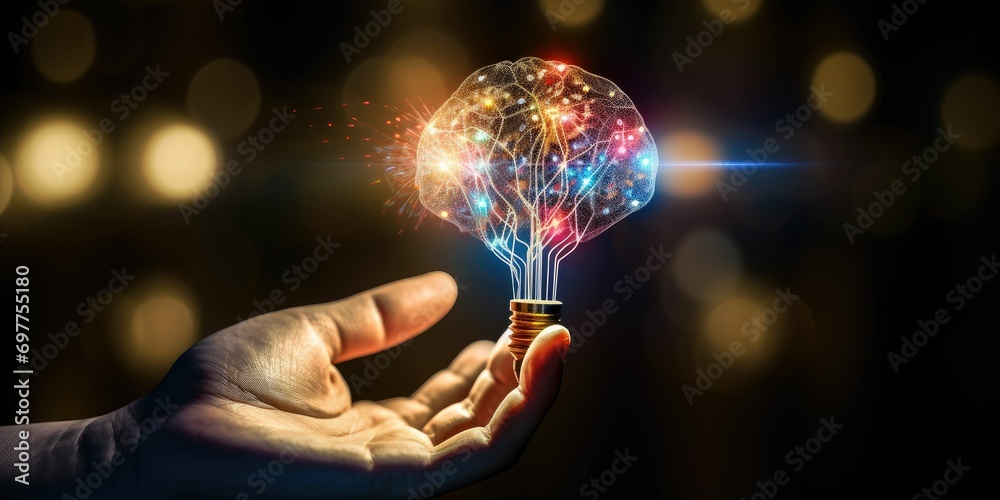 Artificial Intelligence. AI, machine learning, Abstract, Hand of ...