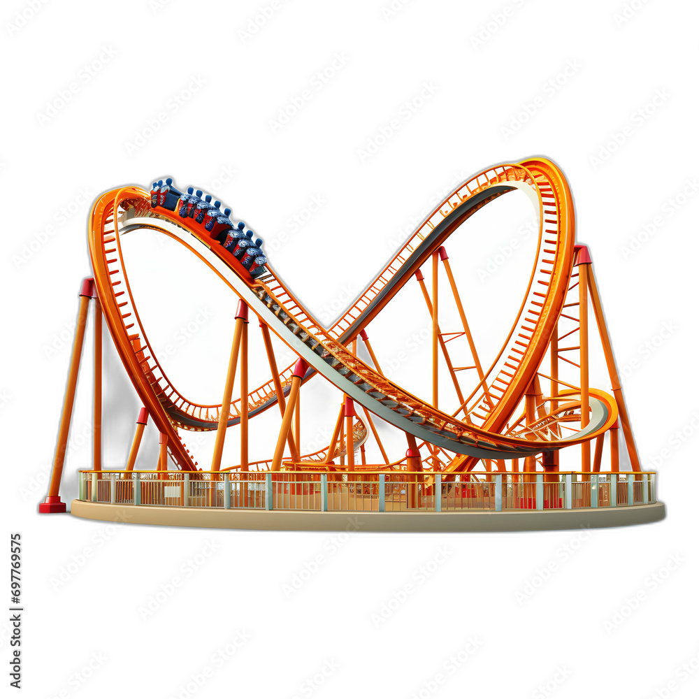 roller coaster isolated on transparent or white background, png Stock ...