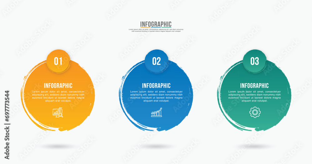 Vector infographic label design with circle infographic template design ...