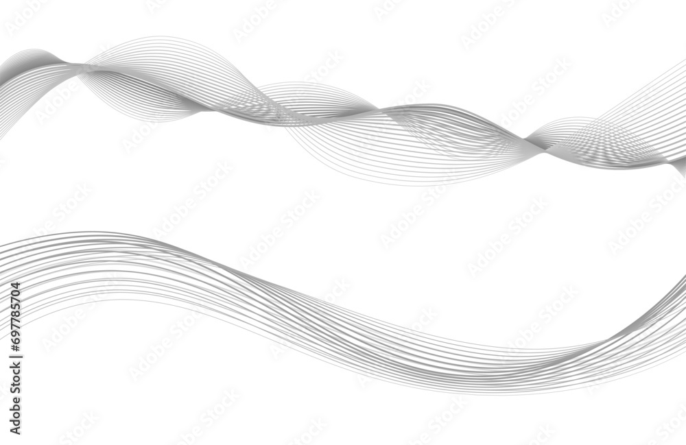 Vector abstract elegant wave lines transparent background line flow ...