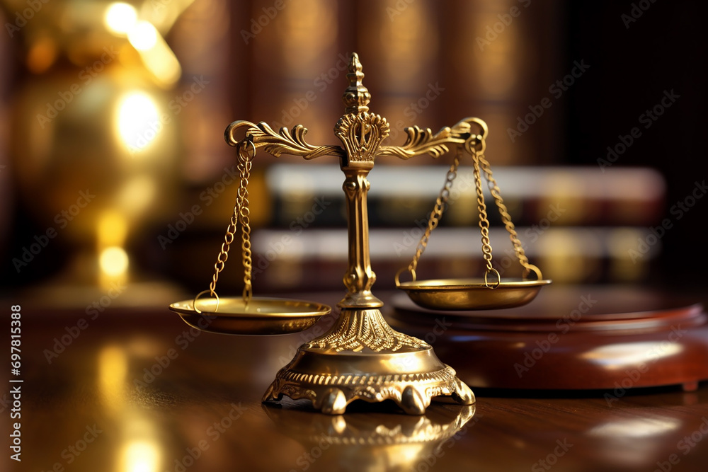 Symbol of Justice Judges Gavel in a Lawyer's Office - Balancing Law and ...