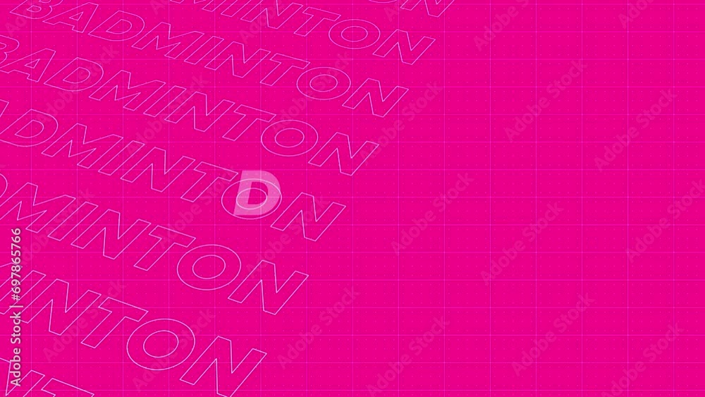 Badminton pink creative promotion program broadcast sport design. Promo ...