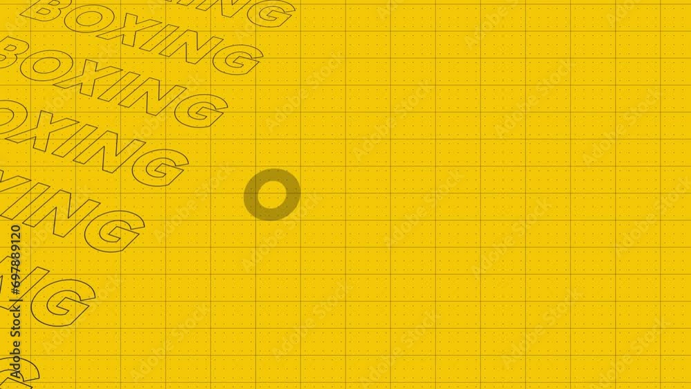 Boxing yellow orange promo title page dynamic animation loop. Rows ...