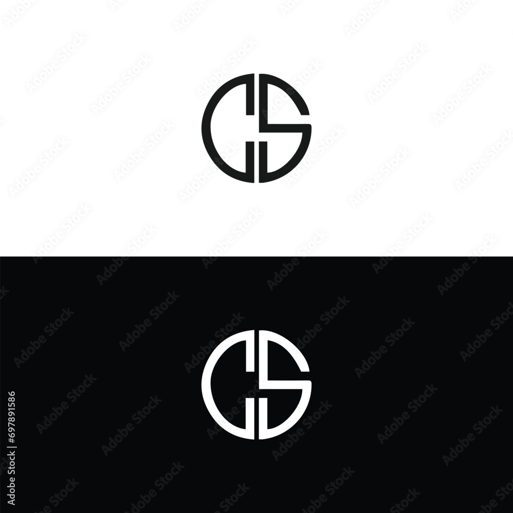 CS logo. C S design. White CS letter. CS, C S letter logo design ...