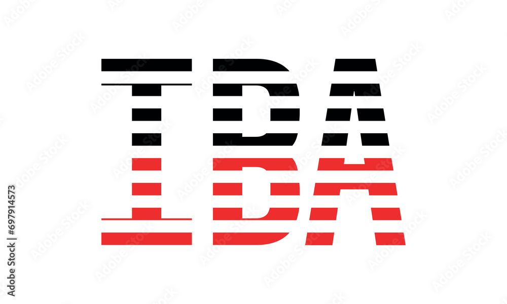 IBA three initial letter iconic line negative space minimal logo design ...