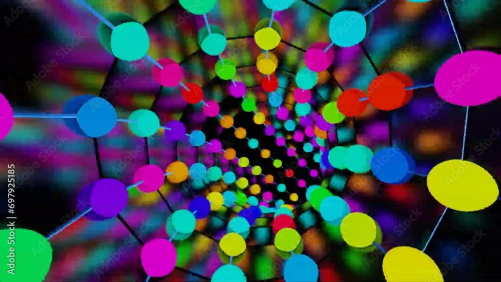 VJ loop animation background for music and edition video. Spiral tunnel ...