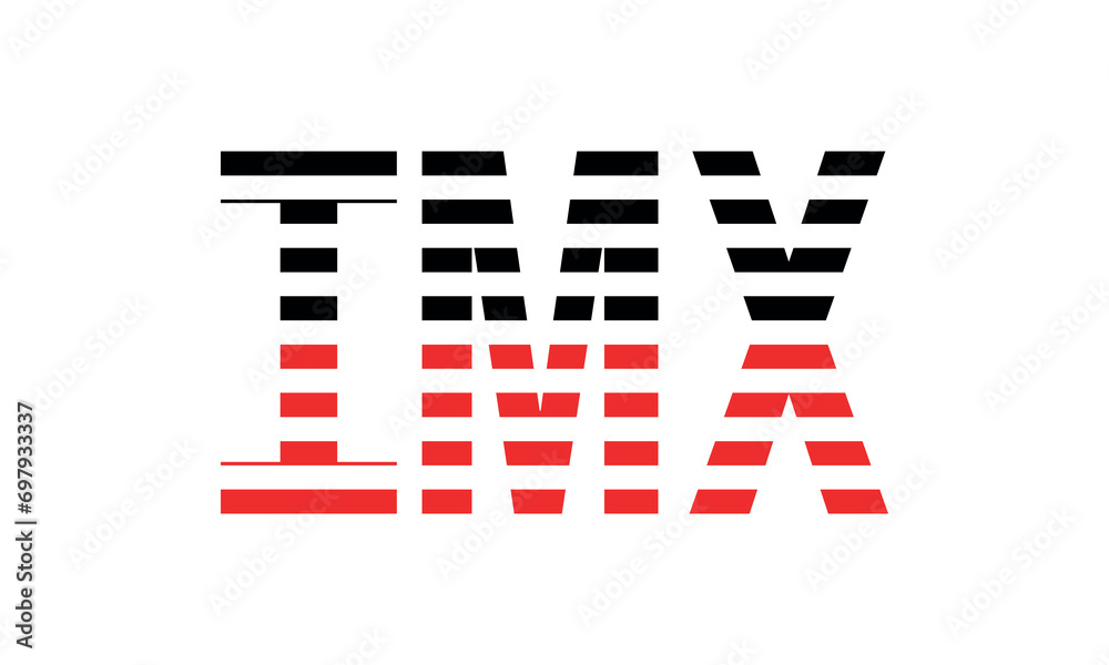 IMX three initial letter iconic line negative space minimal logo design ...