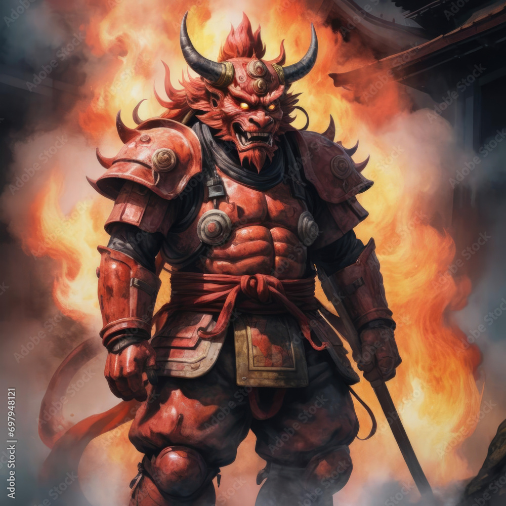 Kagutsuchi - The Fire God in High-Tech Firefighting Unit Gen AI Stock ...