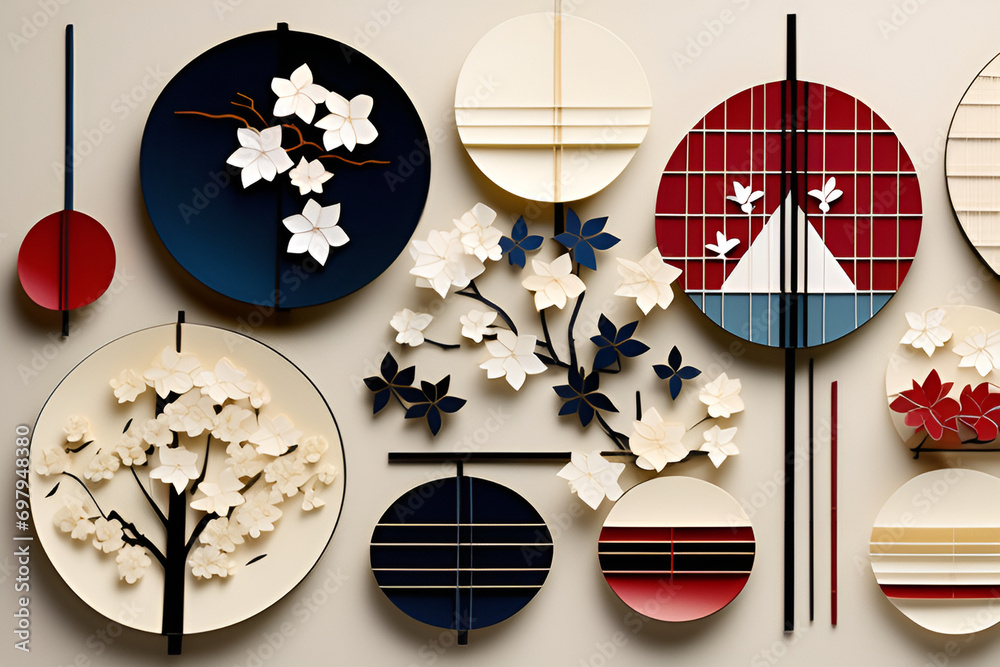 Combining traditional Korean patterns and geometric shapes, Hanji craft ...