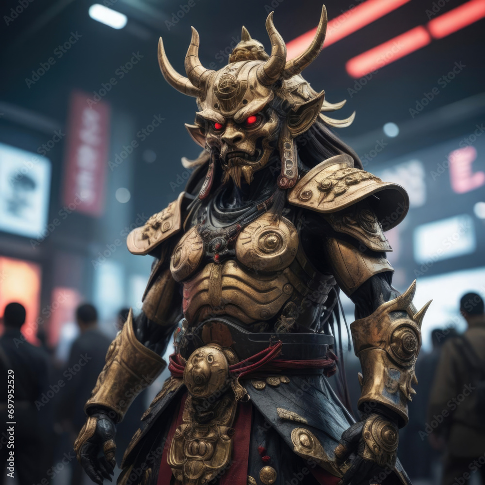 Bishamonten - Traditional Japanese god of warriors in an advanced ...