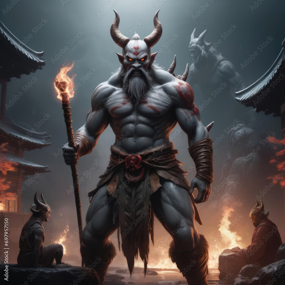 Hachiman - God of War in Virtual Reality: Dark Concept Art of ...