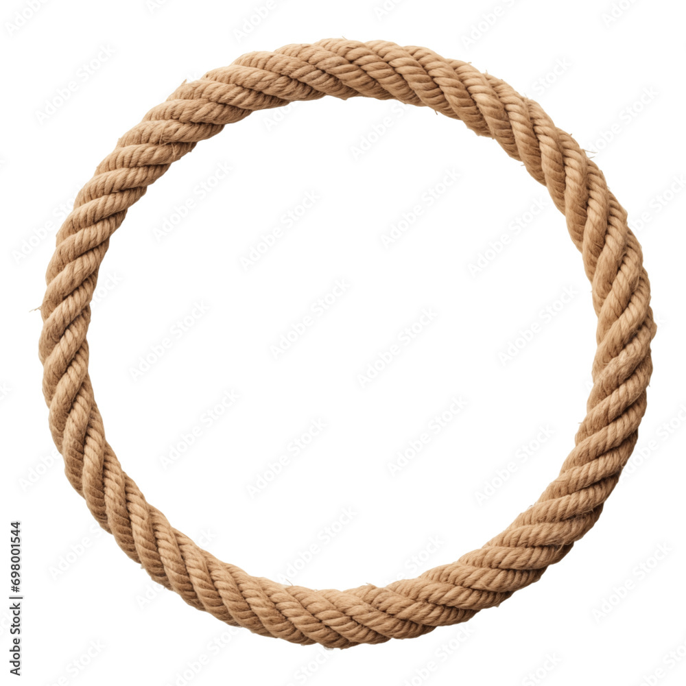 Rope circle frame border isolated transparent, Generative AI Stock ...
