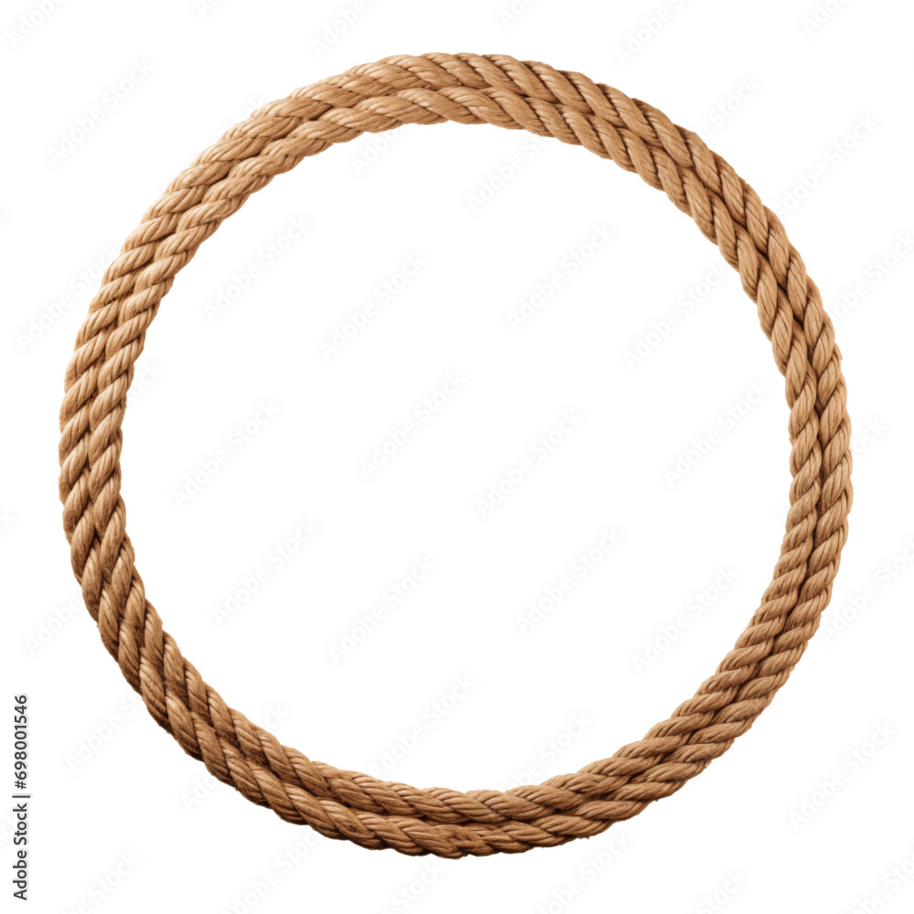 Rope circle frame border isolated transparent, Generative AI Stock ...