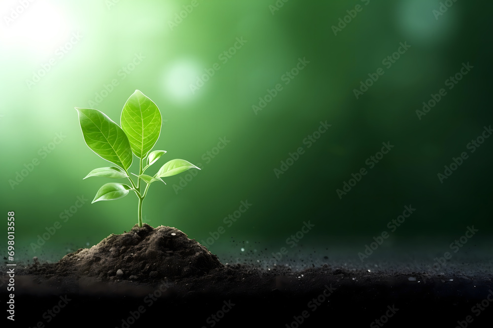 renewable energy light bulb with green energy, Earth Day or environment ...