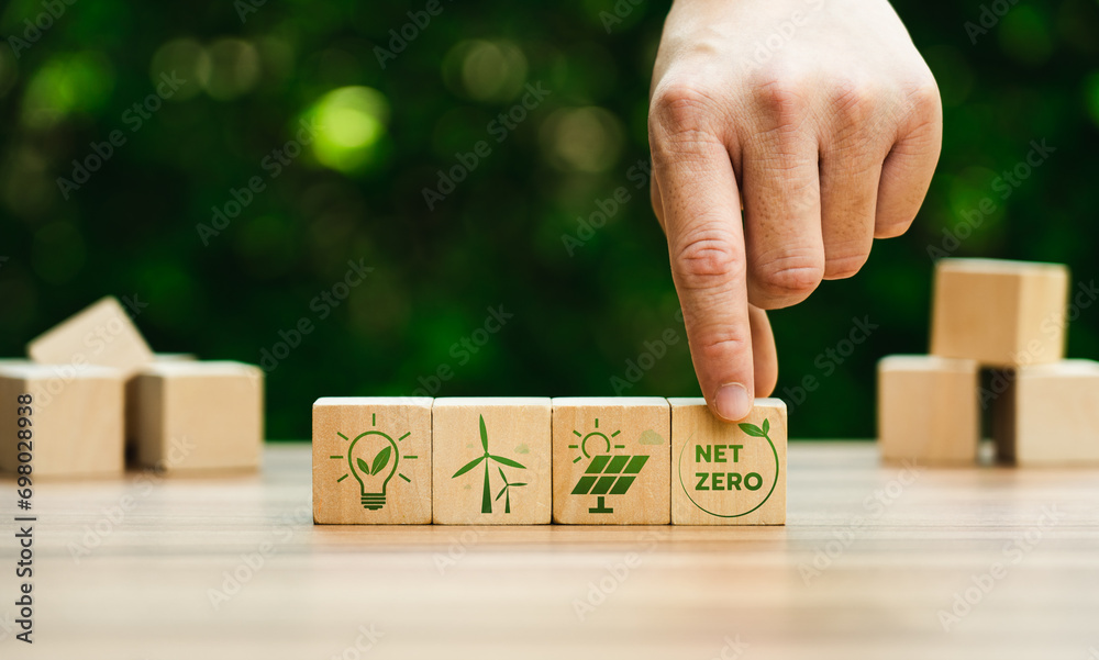 Net zero by 2050. Carbon neutral. Net zero greenhouse gas emissions ...