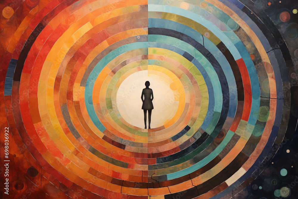 Layers of concentric circles suggesting the expanding and concentric ...