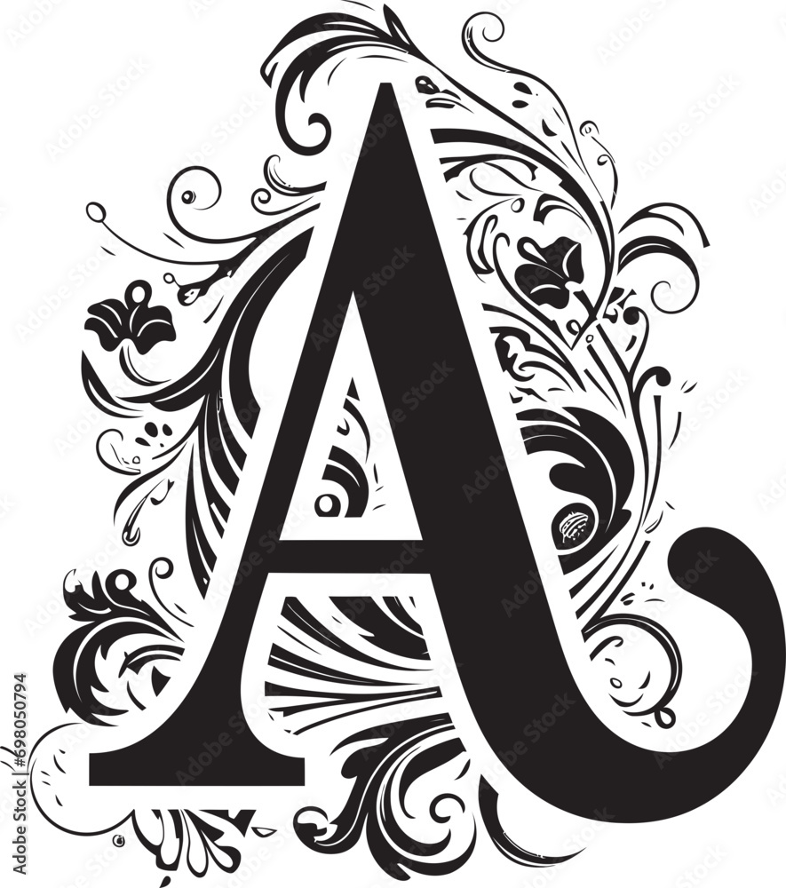 Vecteur Stock Avant Garde Script Futuristic Font A Vector Art Aurora ...