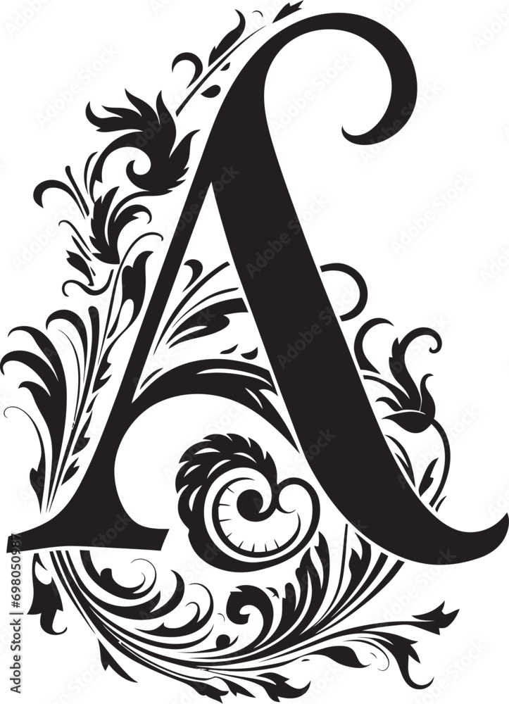 Ample Aura Expansive Font A Vector Aloft Allure Elevated Letter A Decor ...